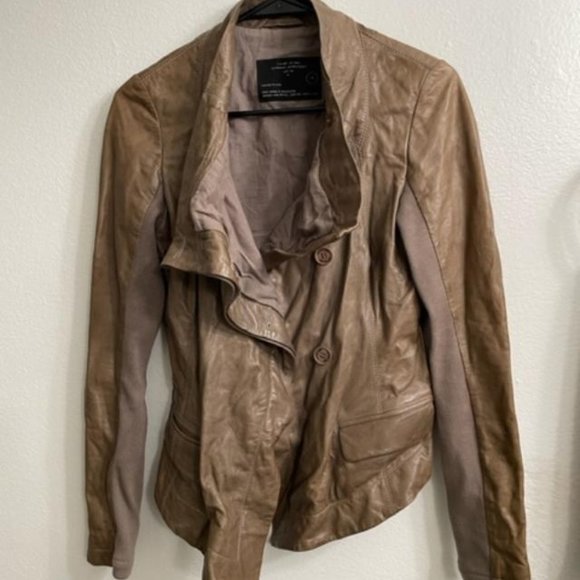 All Saints | Jackets & Coats | All Saints Brown Leather Jacket | Poshmark